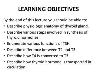 Thyroid hormone synthesis | PPT