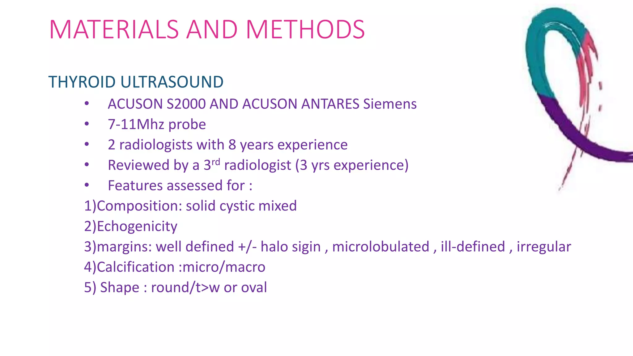 TIRADS SCORING : its Efficacy and Accuracy | PPTX