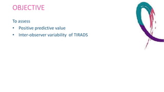 TIRADS SCORING : its Efficacy and Accuracy | PPTX
