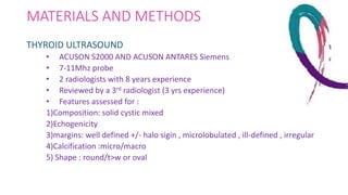 TIRADS SCORING : its Efficacy and Accuracy | PPTX