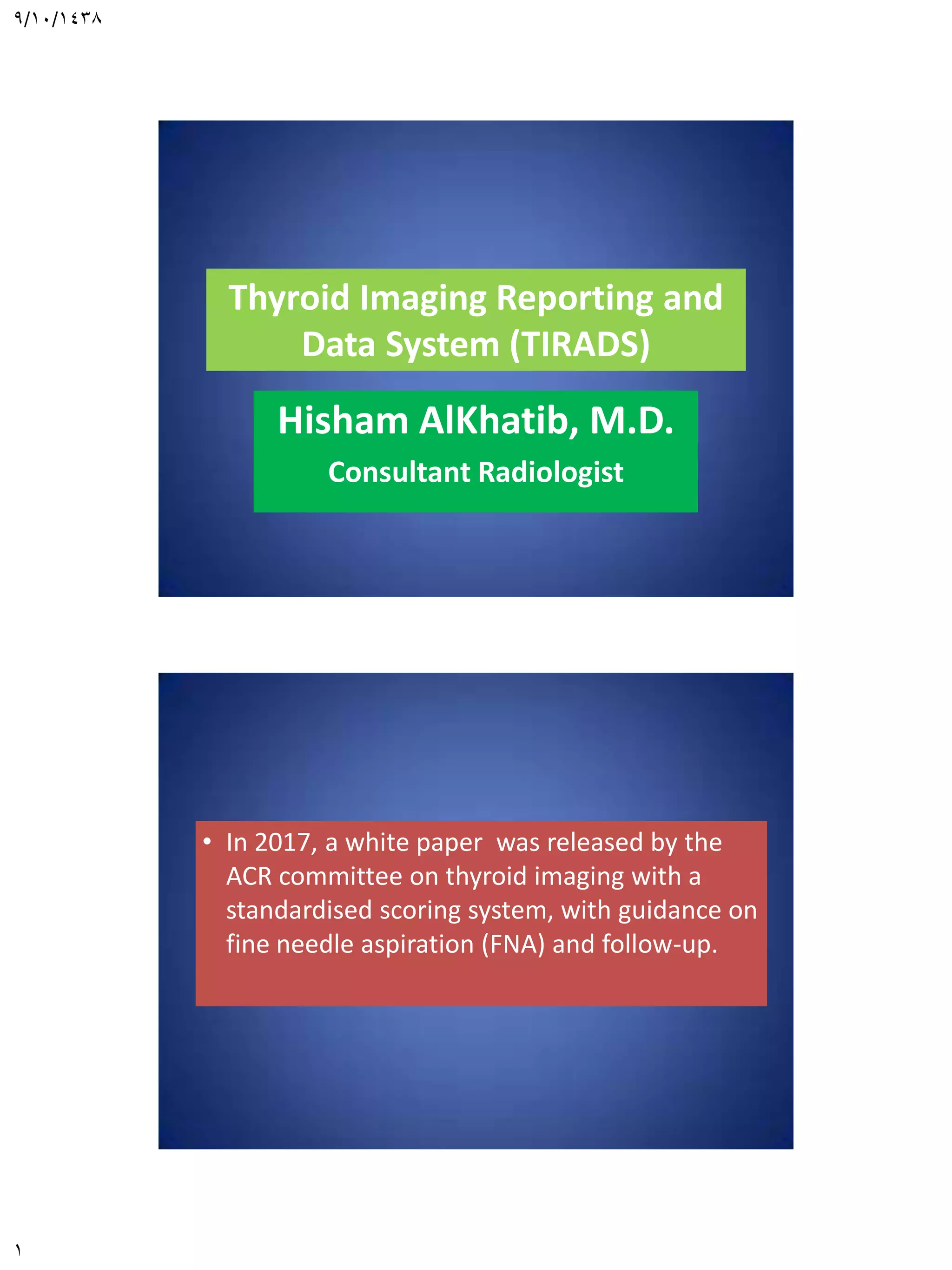 Thyroid image reporting and data system | PDF