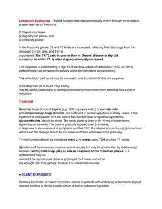 Subacute Thyroiditis - Clinical Features & Management.pdf | Thyroid Disorders | Endocrine and ...