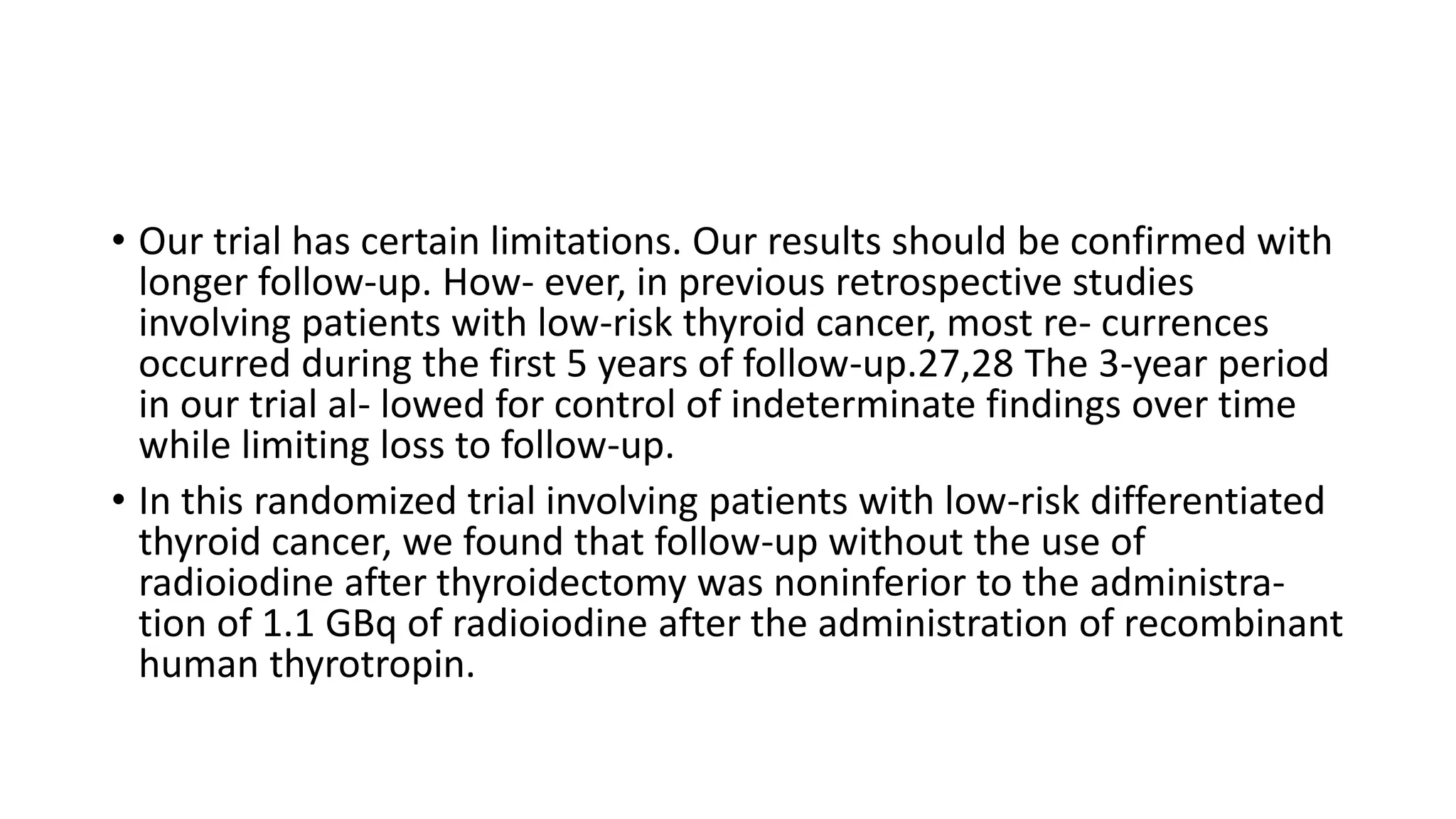 Radio iodine therapy in PTC | PPT