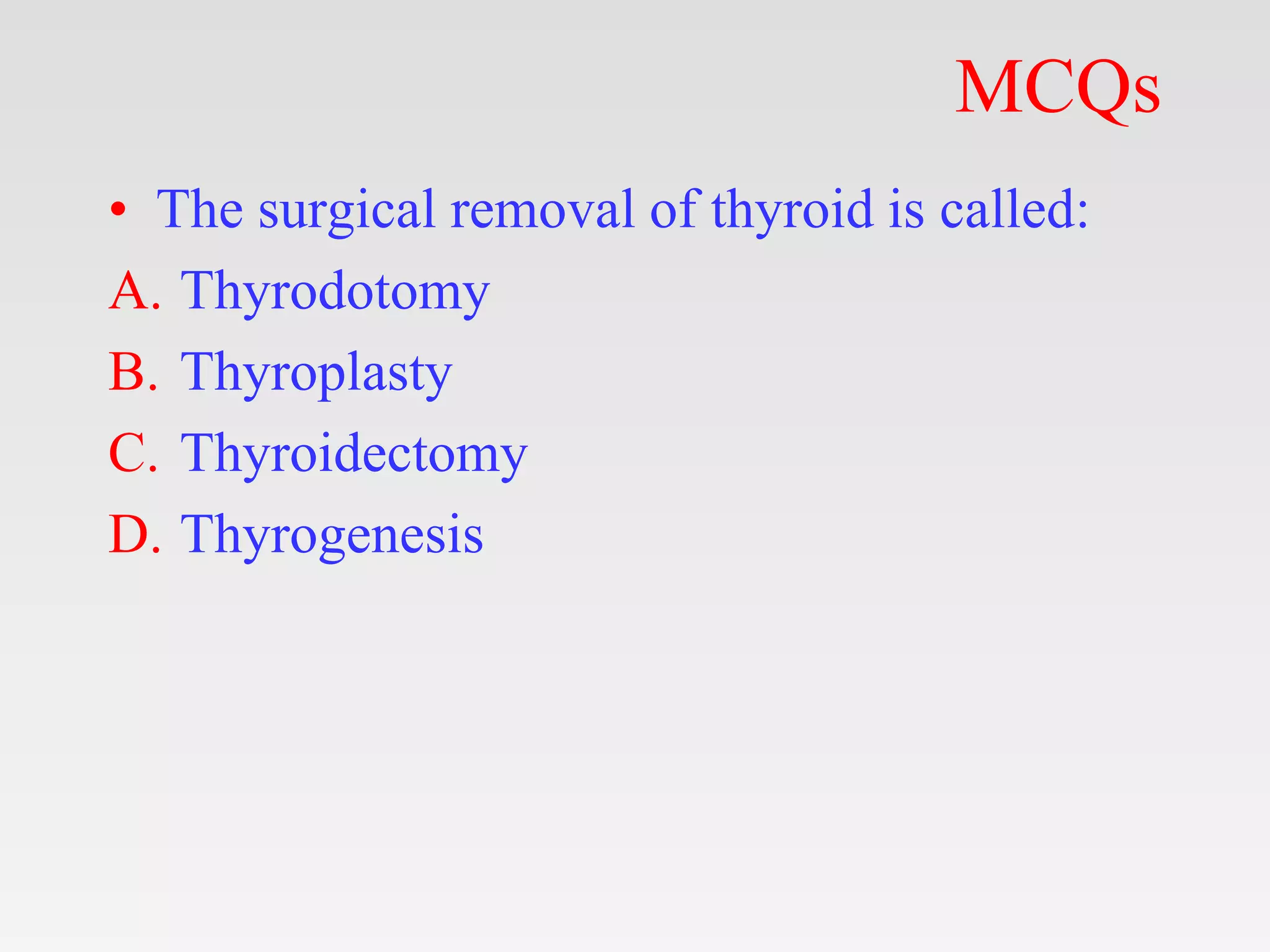 Thyroid malignancy MCQ.pptx