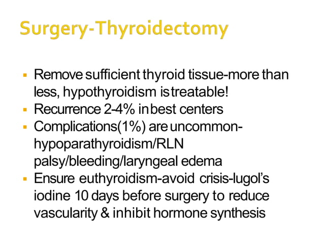 Thyroid management.pptx | Thyroid Disorders | Endocrine and Metabolic ...