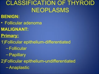 THYROID NEOPLASMS-1.ppt of the various thyroid malignancies | PPT