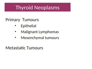 Classification of Thyroid Tumors: A Standardized Diagnostic Approach | PPT