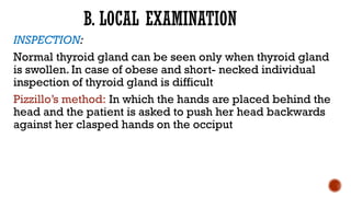 Examination of thyroid gland... general surgery | PPT