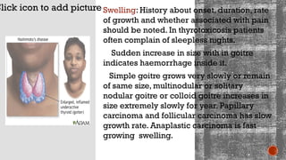 Examination of thyroid gland... general surgery | PPTX