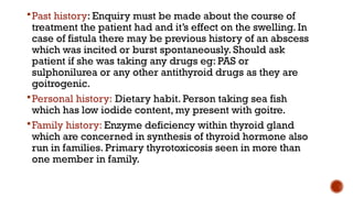 Examination of thyroid gland... general surgery | PPTX