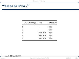 Approach to Solitary Thyroid nodule | PDF