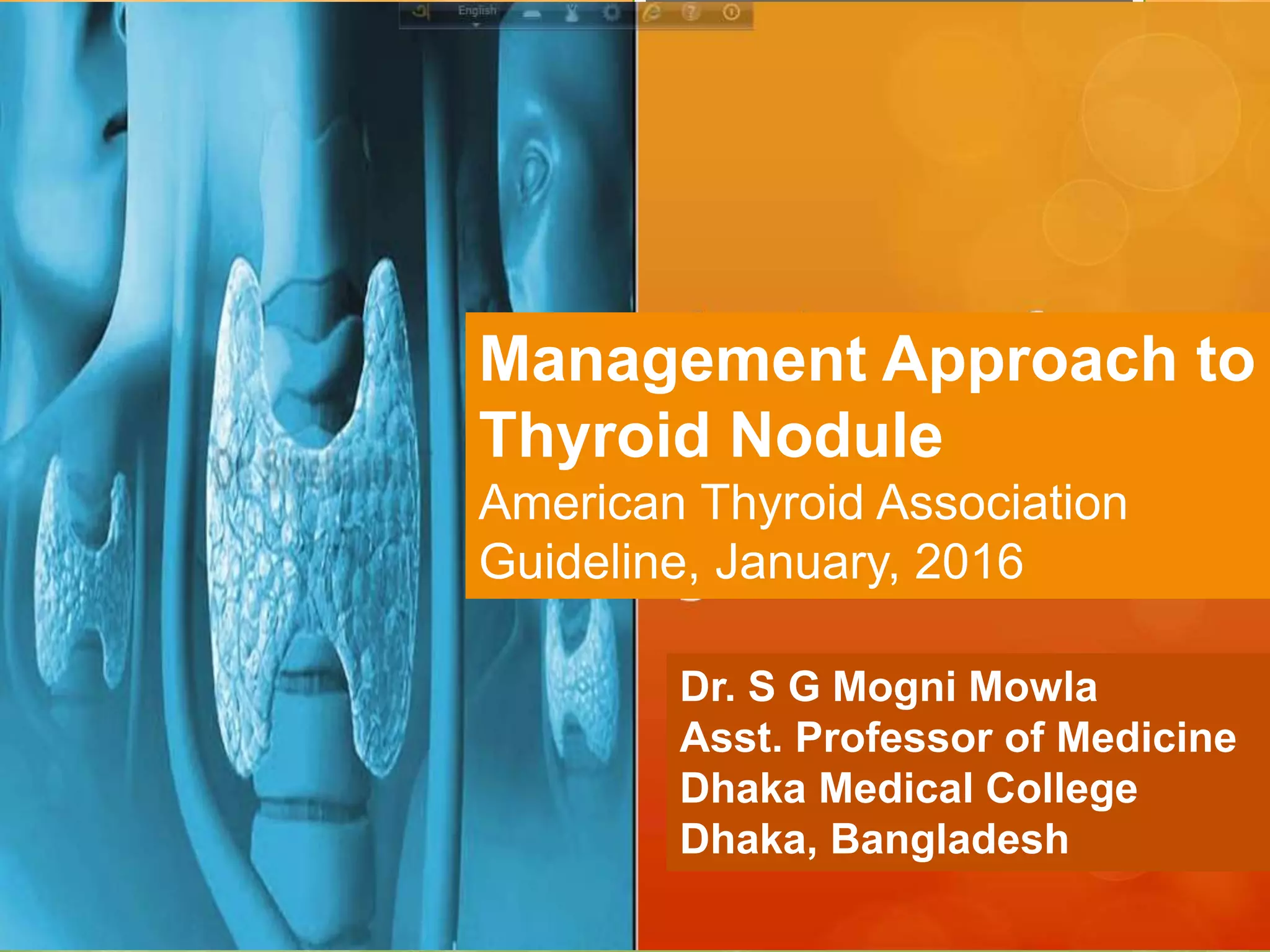 Thyroid nodule ATA guideline 2016 | PPTX