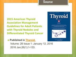Thyroid nodule ATA guideline 2016 | PPT