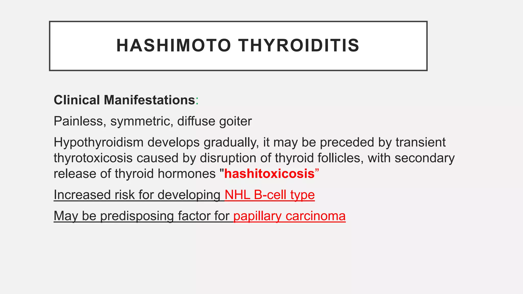 Thyroid non neoplastic lesions | PPTX