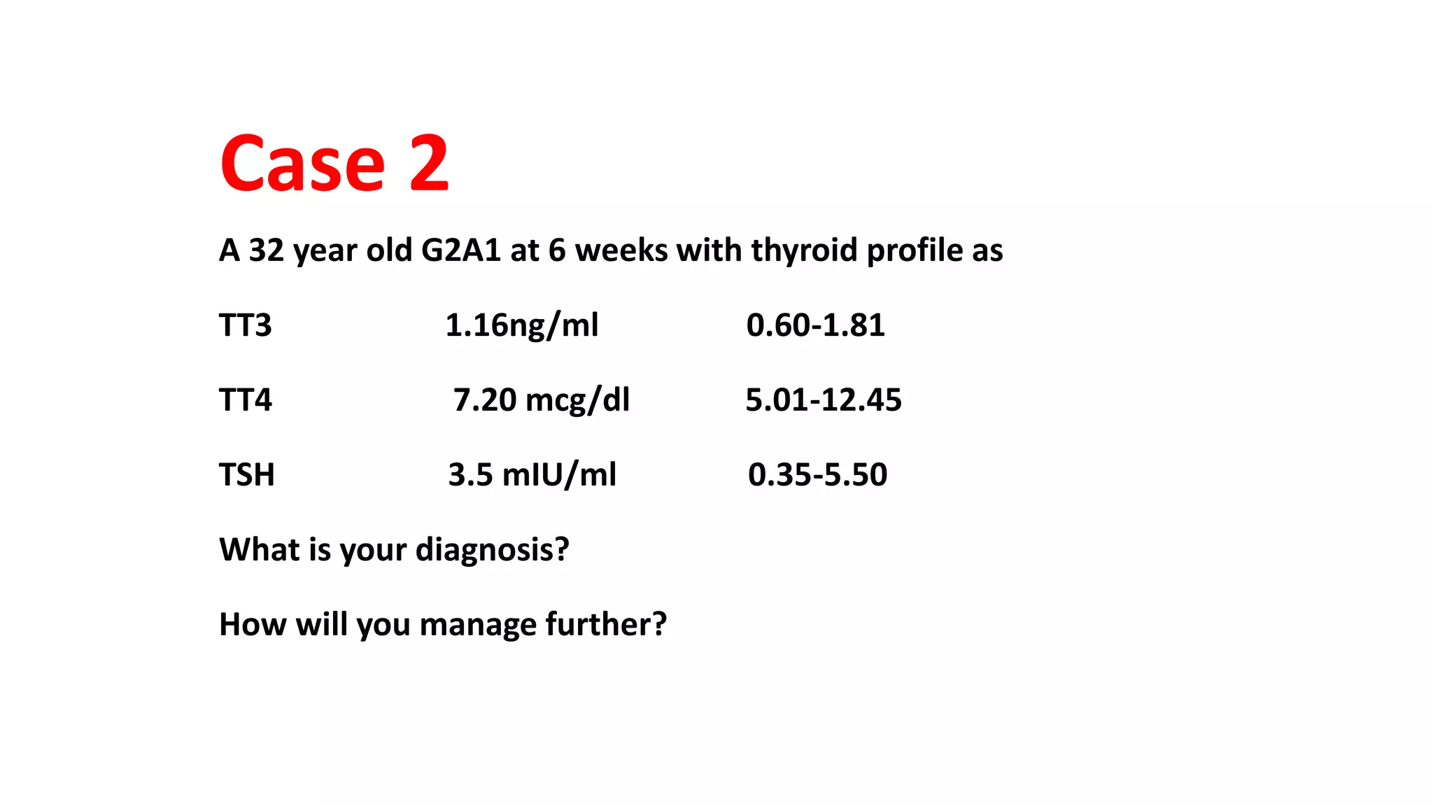 Hypothyroid Disorders in Obs & Gynae – Case based approach – Part -1 ...
