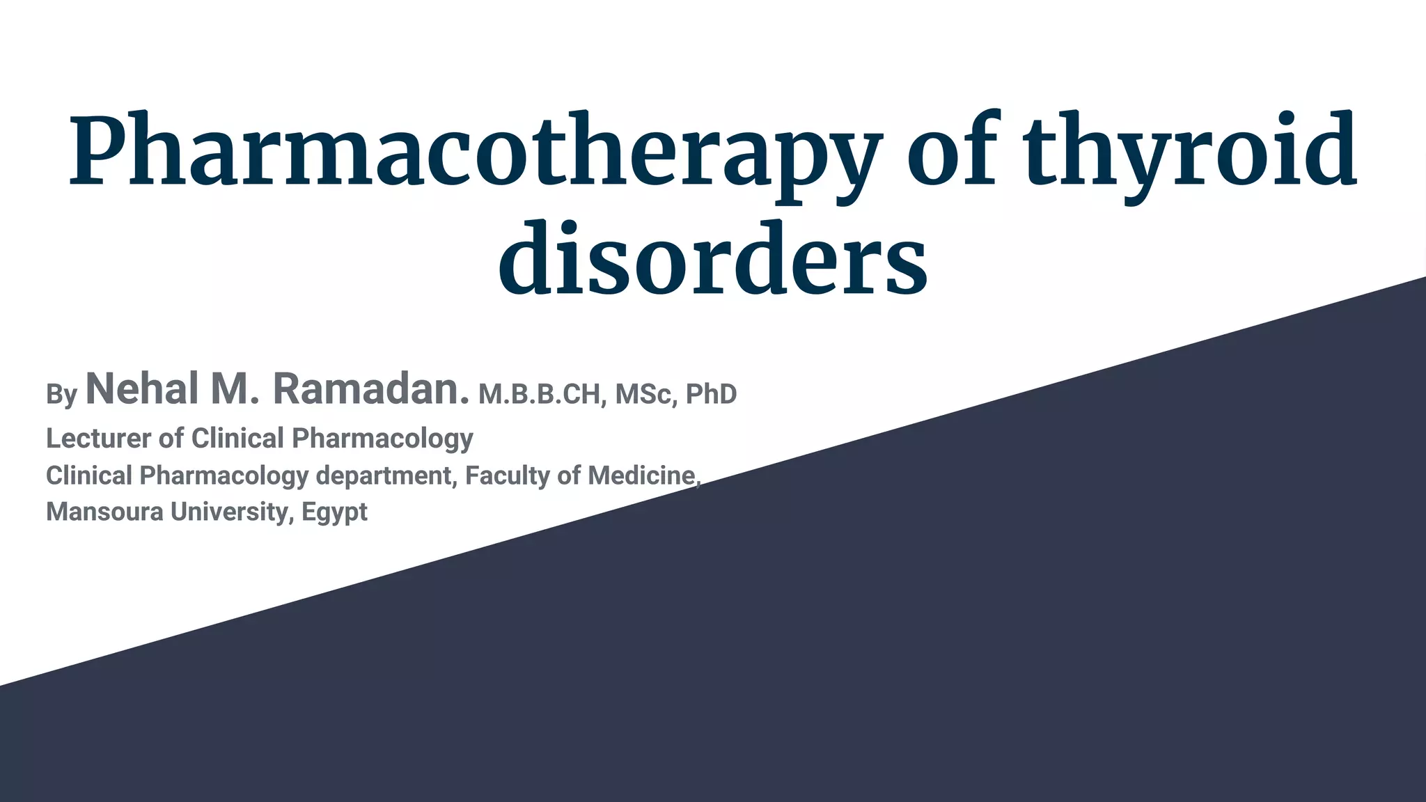 Thyroid pharmacology | PPTX