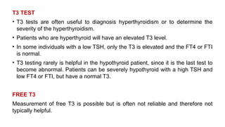 Thyroid hormones and their roles in clinical | PPTX