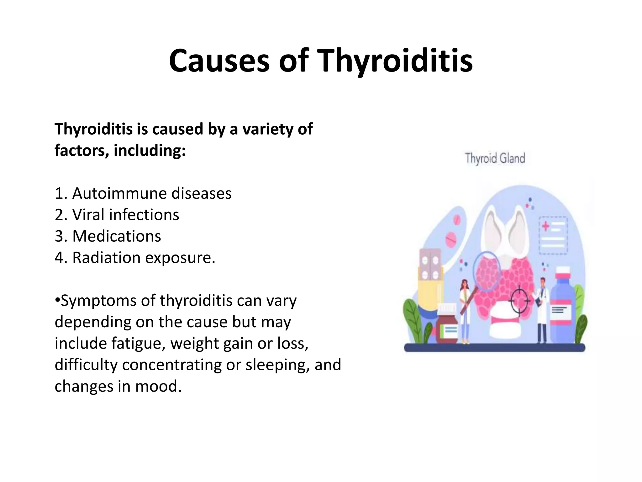 Thyroiditis - Types, Causes and Symptoms | PPT