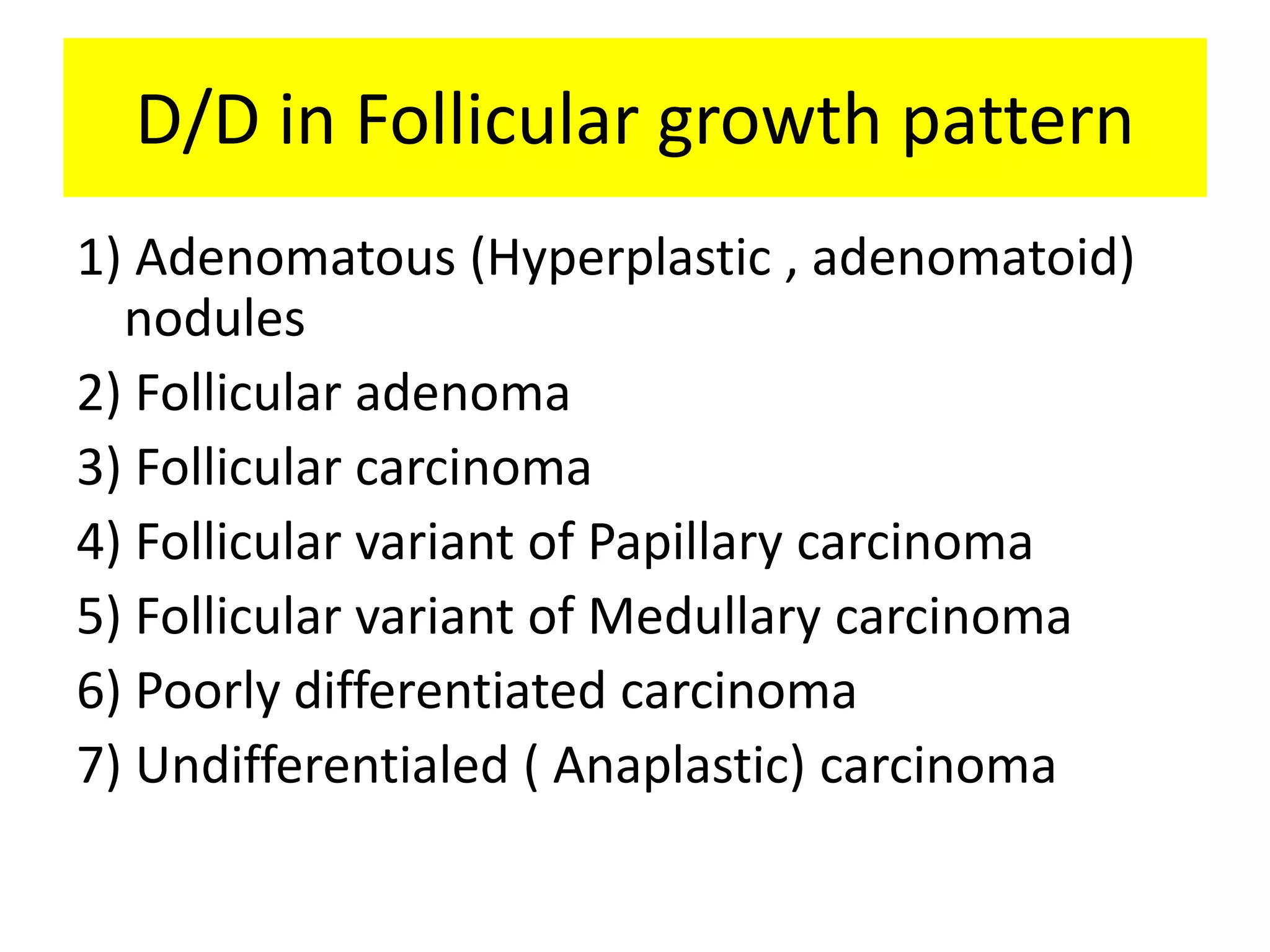 Follicular thyroid differential diagnosis | PPT