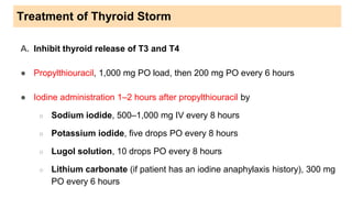 Thyroid storm Dr Yashodhara Gaur | PPTX