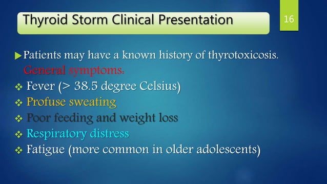 Thyroid storm final a | PPTX | Thyroid Disorders | Endocrine and Metabolic Diseases