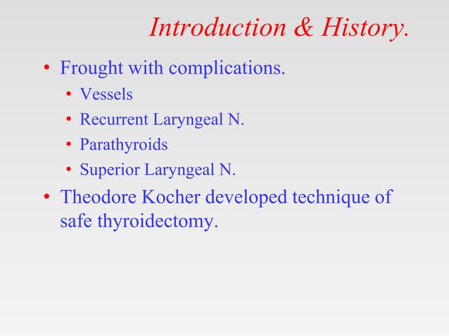 Thyroid surgery and mangement protocols.pptx | Thyroid Disorders | Endocrine and Metabolic Diseases