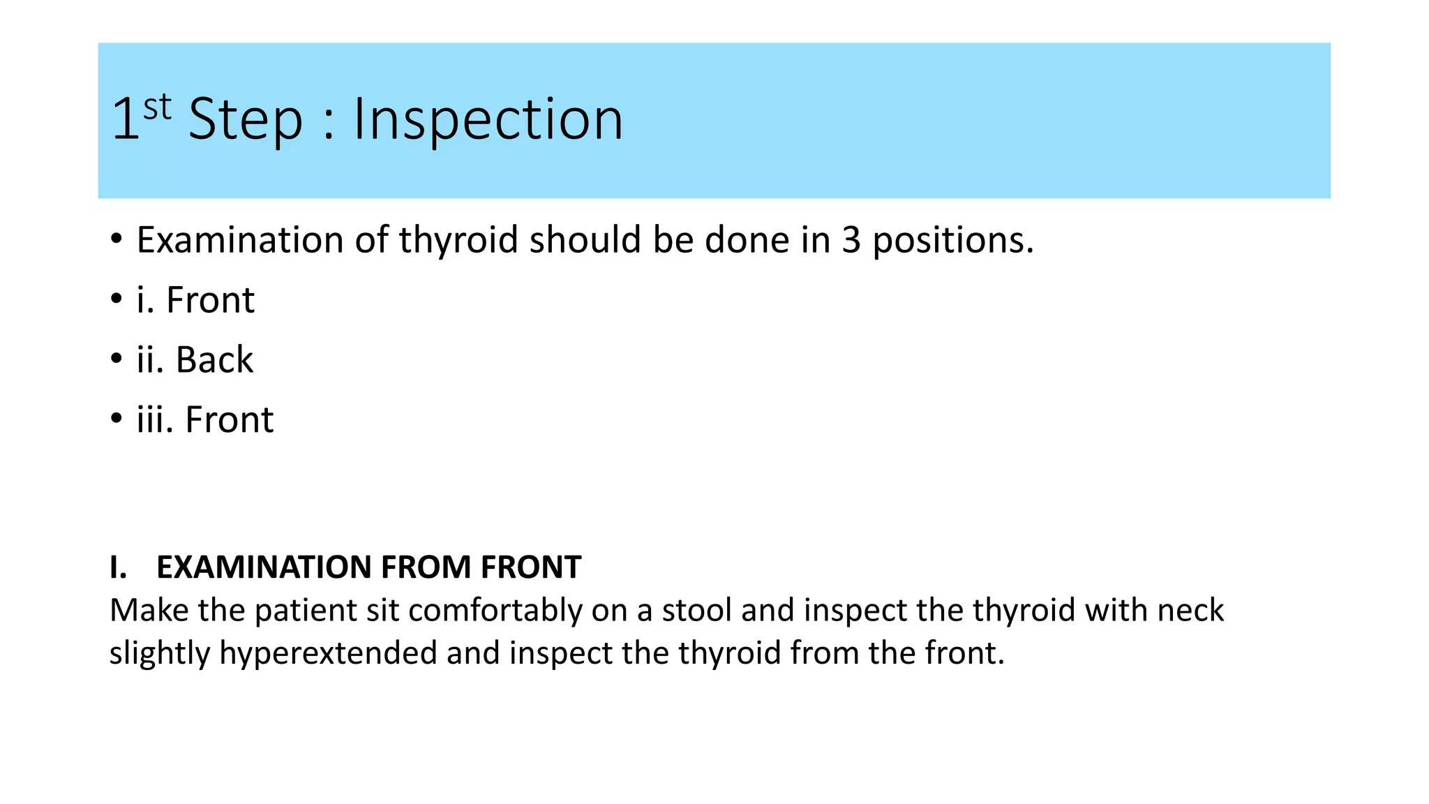 Thyroid Examination - General Surgery | PPTX