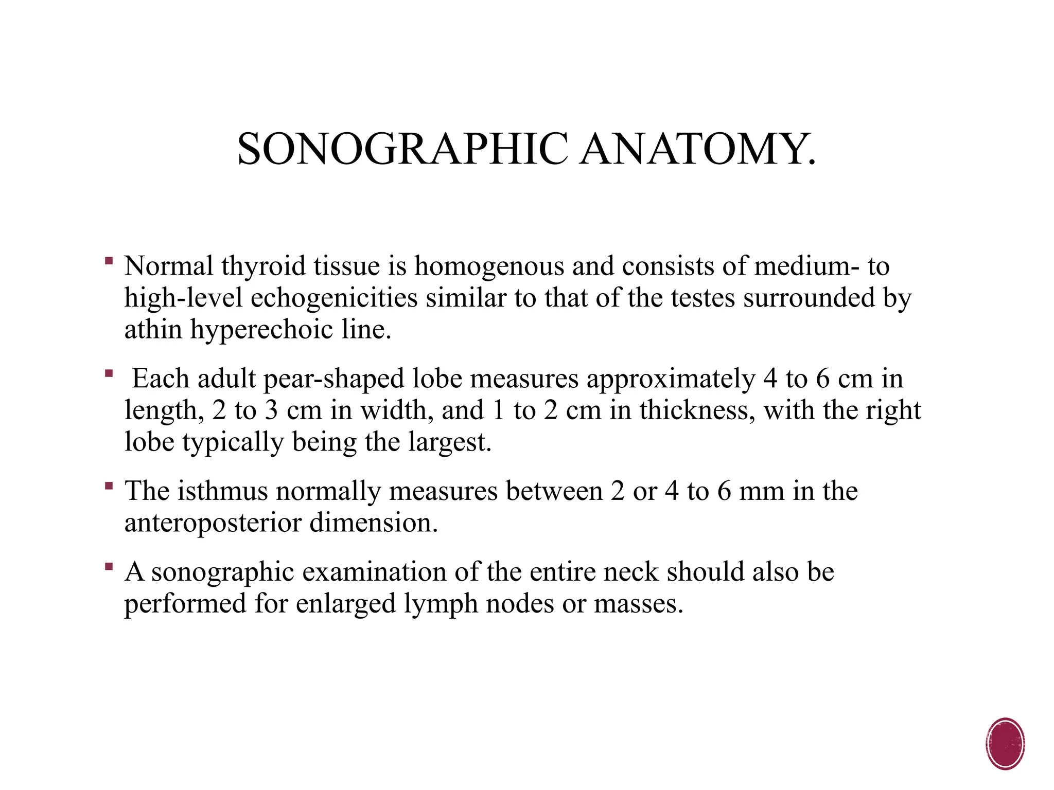 THYROID ULTRASOUND for master student class | PPTX