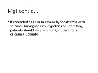 Temporary and permanent Hypocalcemia after thyroid surgery | PPTX