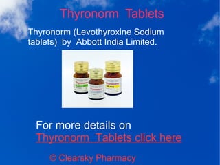 Thyronorm Tablets | PPT