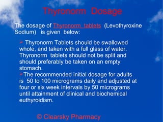 Thyronorm Tablets | PPT