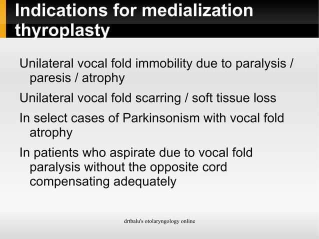 Thyroplasty | ODP