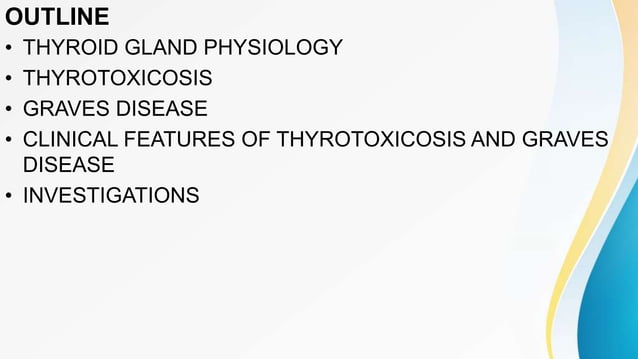 THYROTOXICOSIS AND GRAVES DISEASE(part 01).pptx | Thyroid Disorders | Endocrine and Metabolic ...