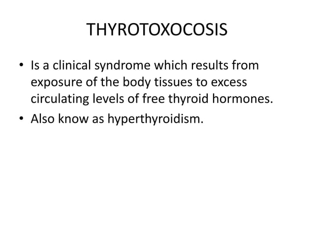 Thyrotoxicosis and other thyroid diseases | PPTX