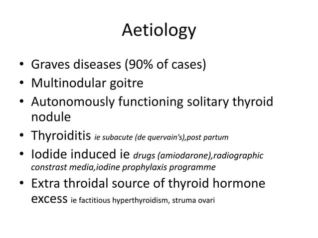Thyrotoxicosis and other thyroid diseases | PPTX