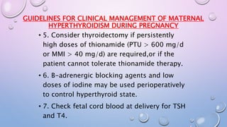 Thyrotoxicosis in pregnancy - hamad | PPTX