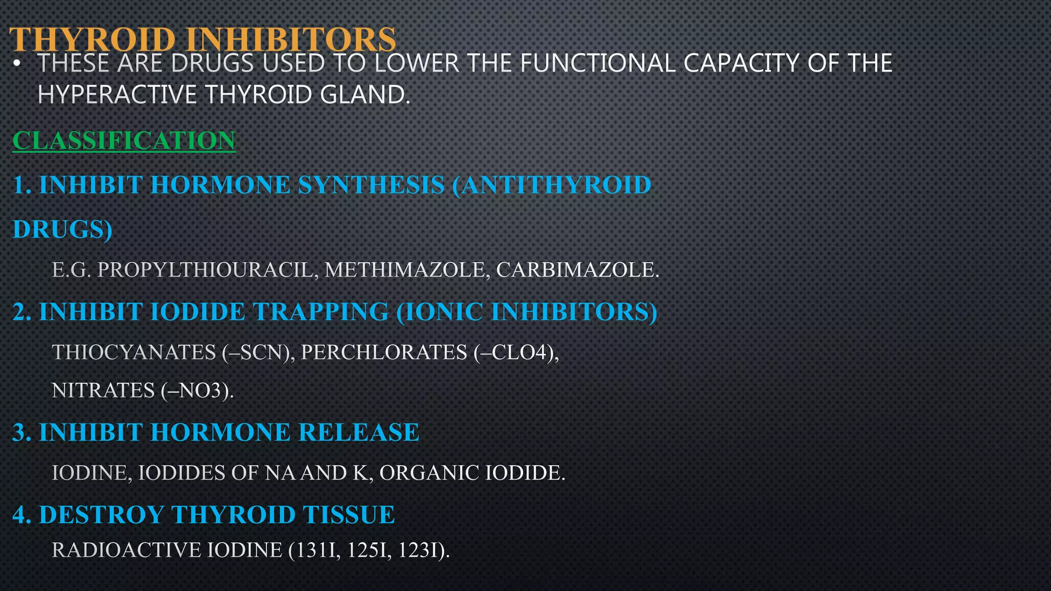 Thyroxine and anti thyroids drugs slideshare | PPTX