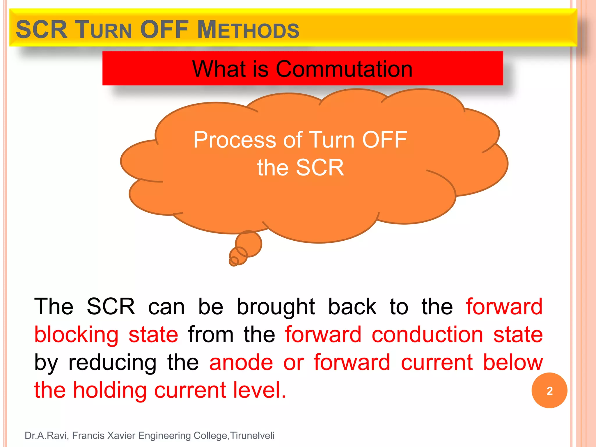 Thyrstors turn off methods | PPTX