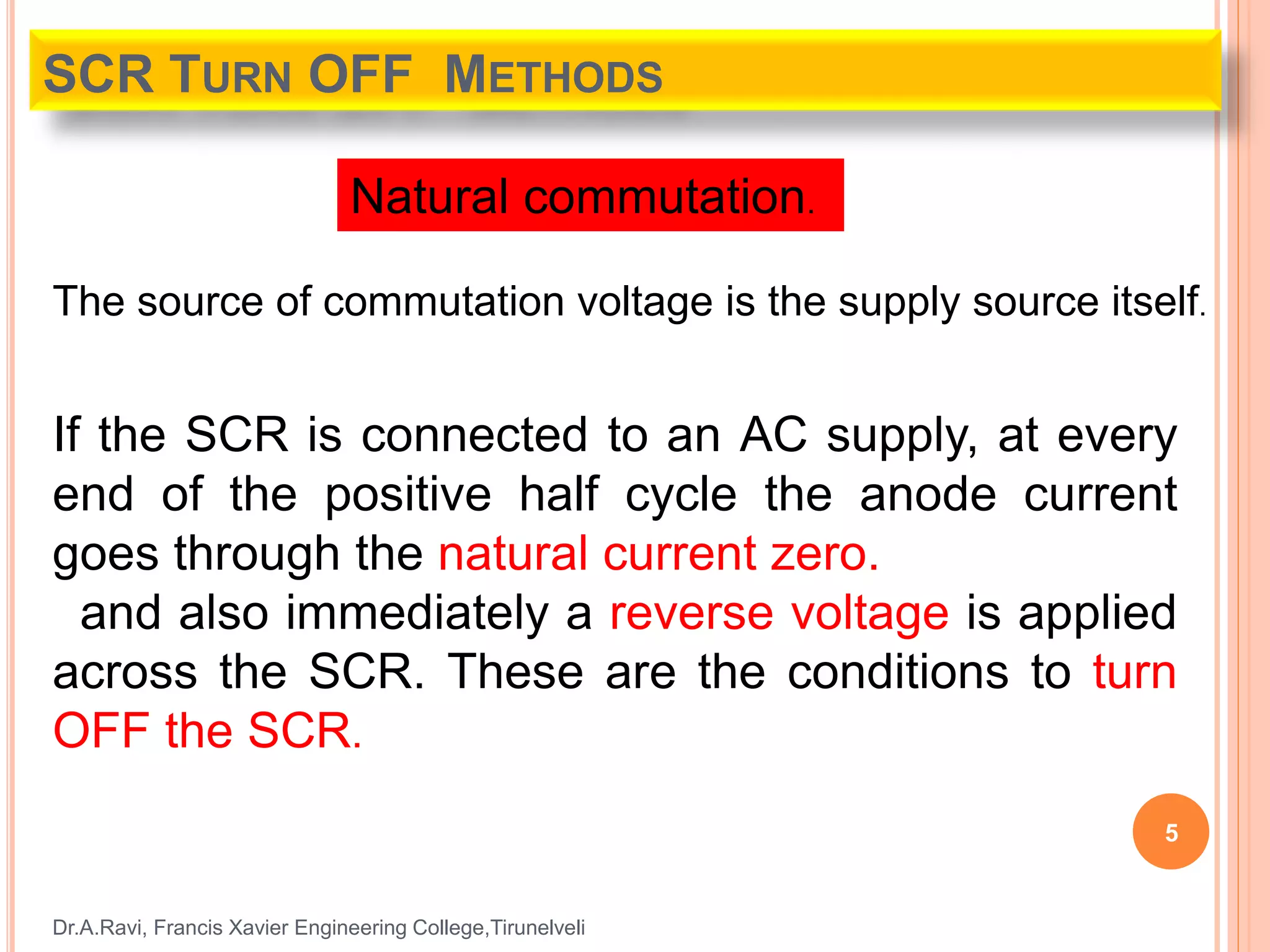 Thyrstors turn off methods | PPTX