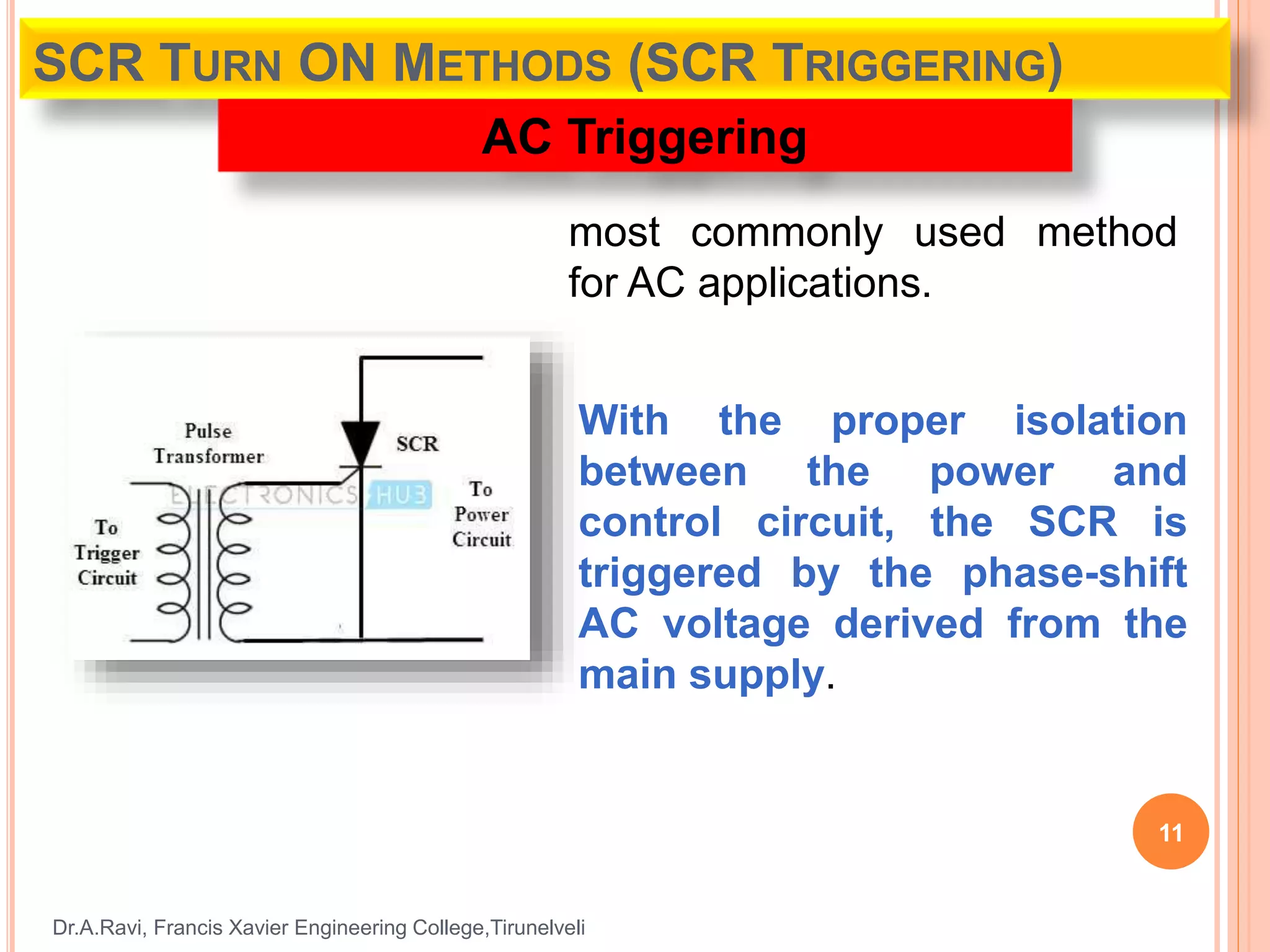 Thyristor Turn On Methods Pptx Physics Science