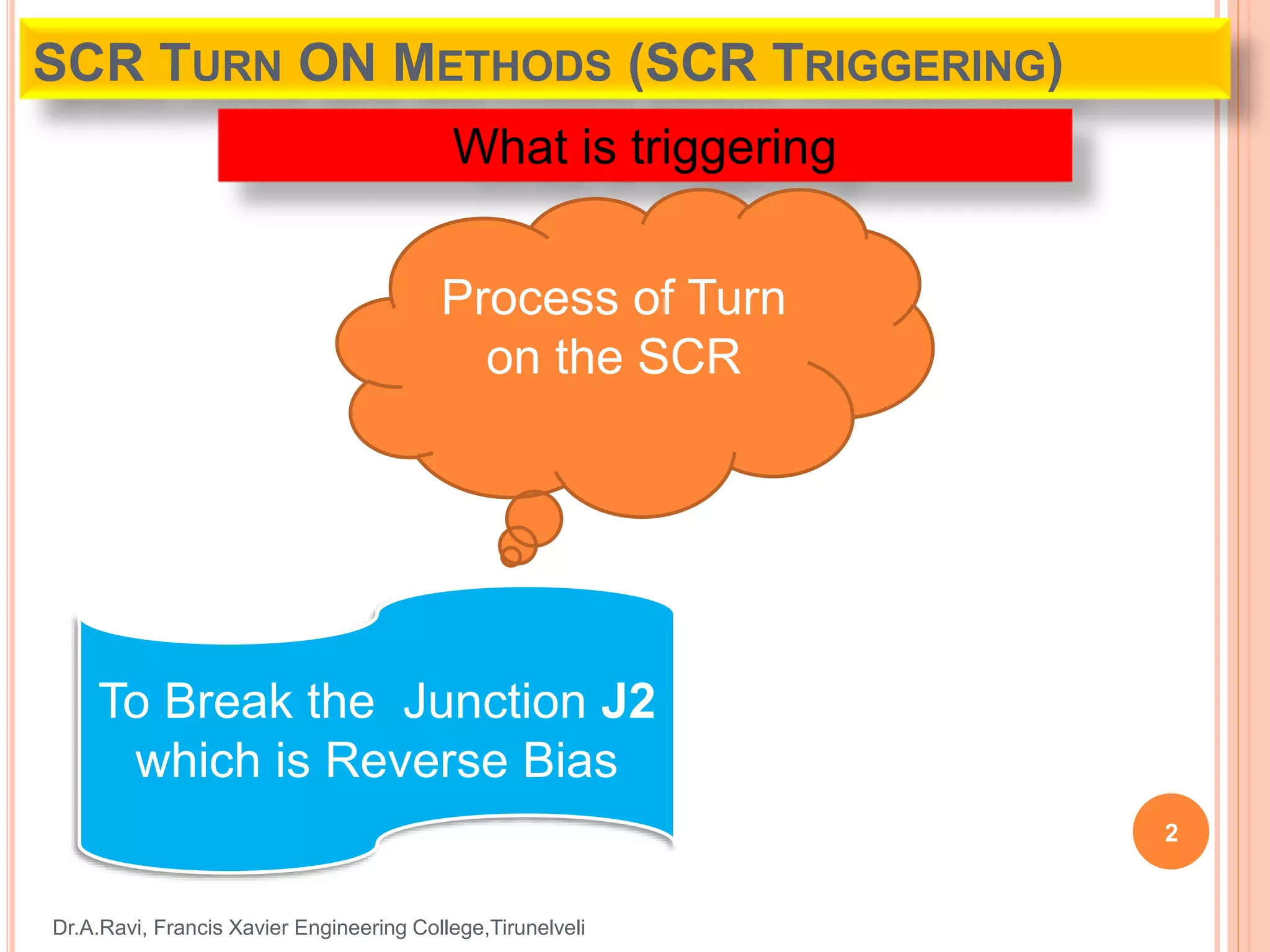 Thyristor turn on methods | PPTX
