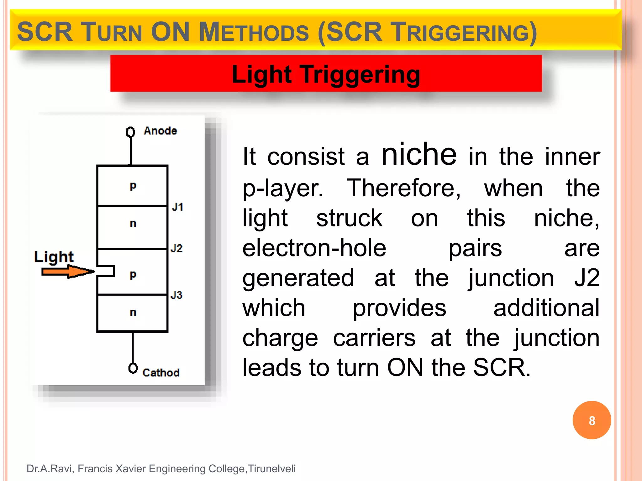 Thyristor turn on methods | PPTX
