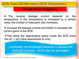 Thyristor turn on methods | PPTX