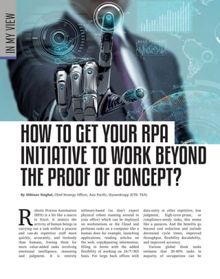 How to get RPA initiative work beyond proof of concept? | PDF