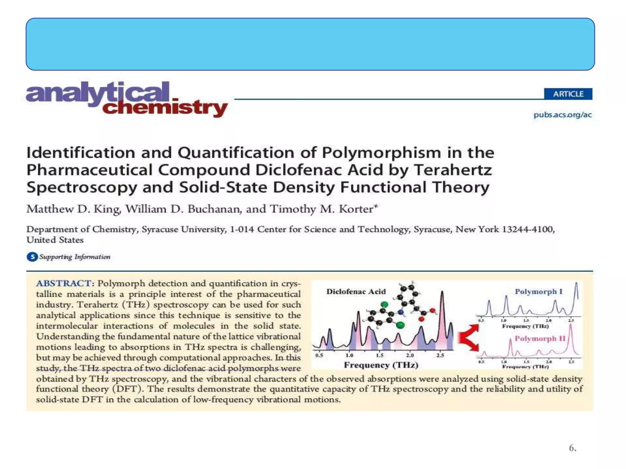 Terahertz Spectroscopy Applications in Pharmaceutical Industry. | PPTX