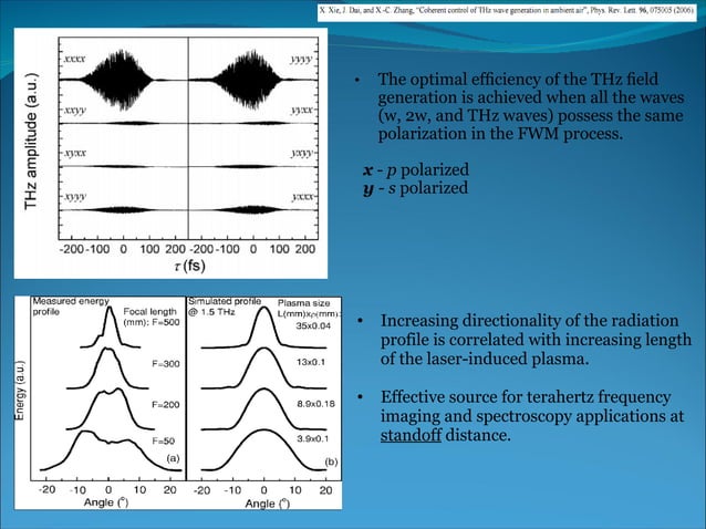 THz wave air photonics: Generation and detection of THz radiation by ...