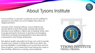Welcome to Tysons Institute | PPT