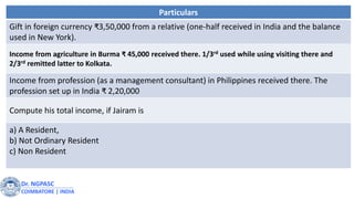 Scope of Total Income - Problems and Solutions (3) | PPT