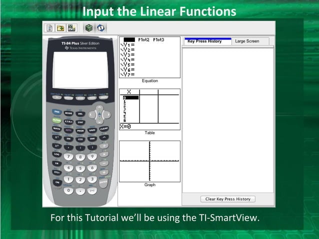 TI-84--Tutorial--Linear Functions | PPT
