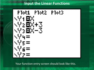 TI-84--Tutorial--Linear Functions | PPT